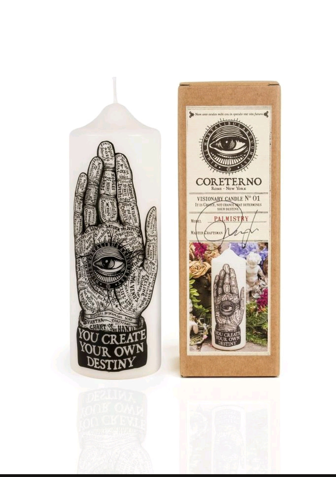 Coreterno pillar candle - Palmistry – Amano by Lorena Laing